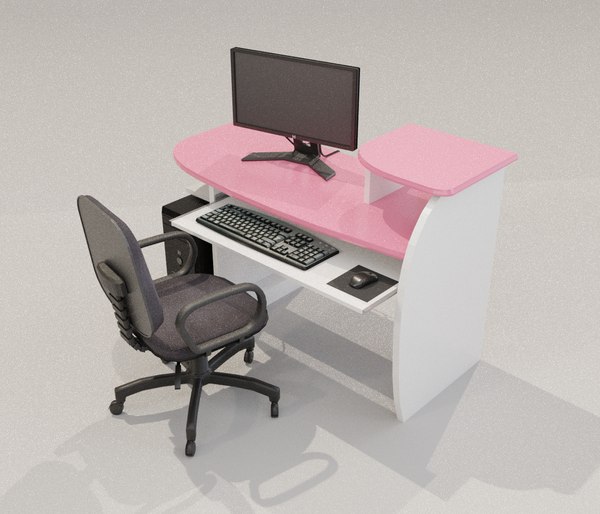 3D computer desk desktop model - TurboSquid 1400875