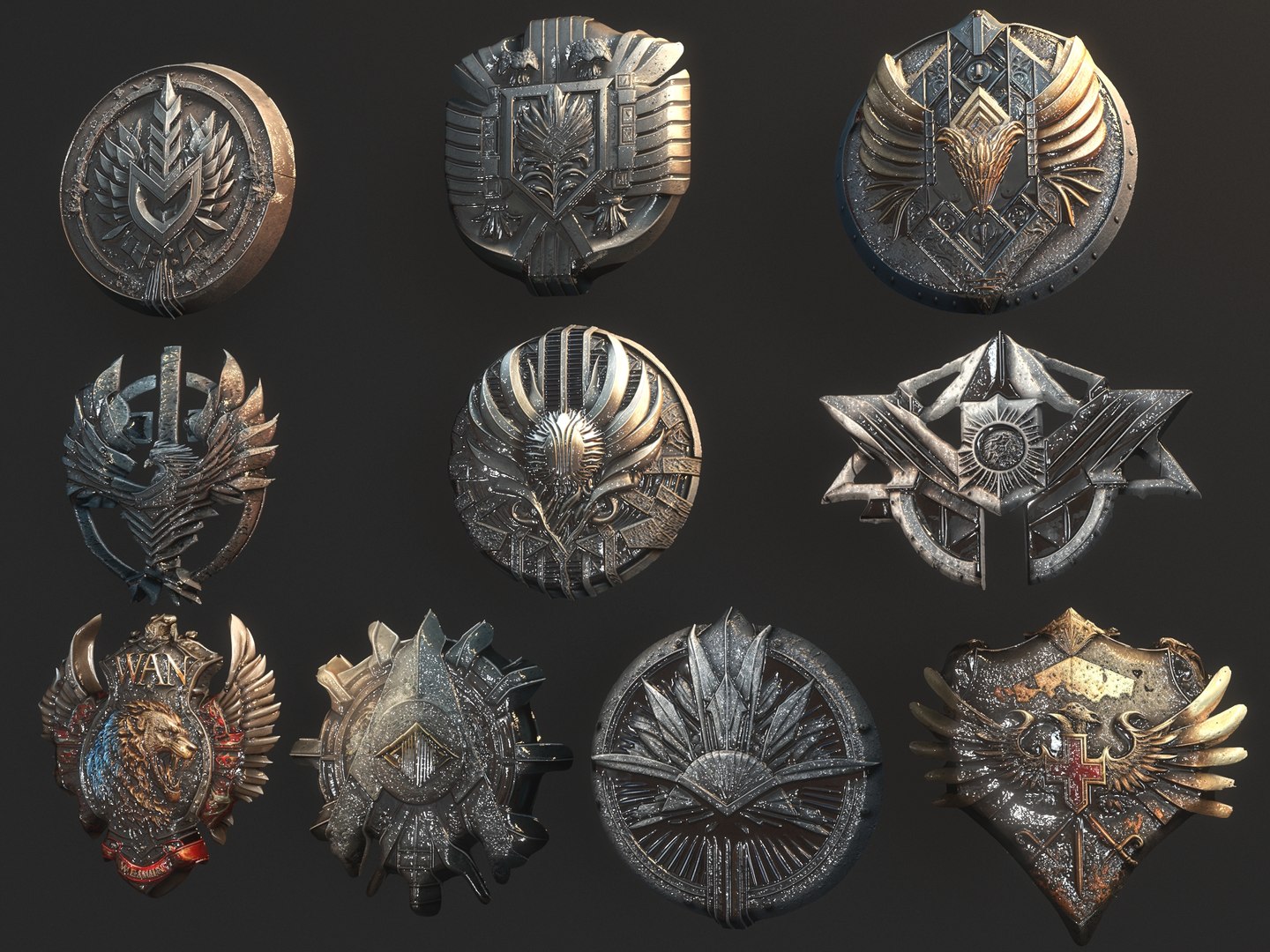 Fantastic Badges 3D Model - TurboSquid 2000586