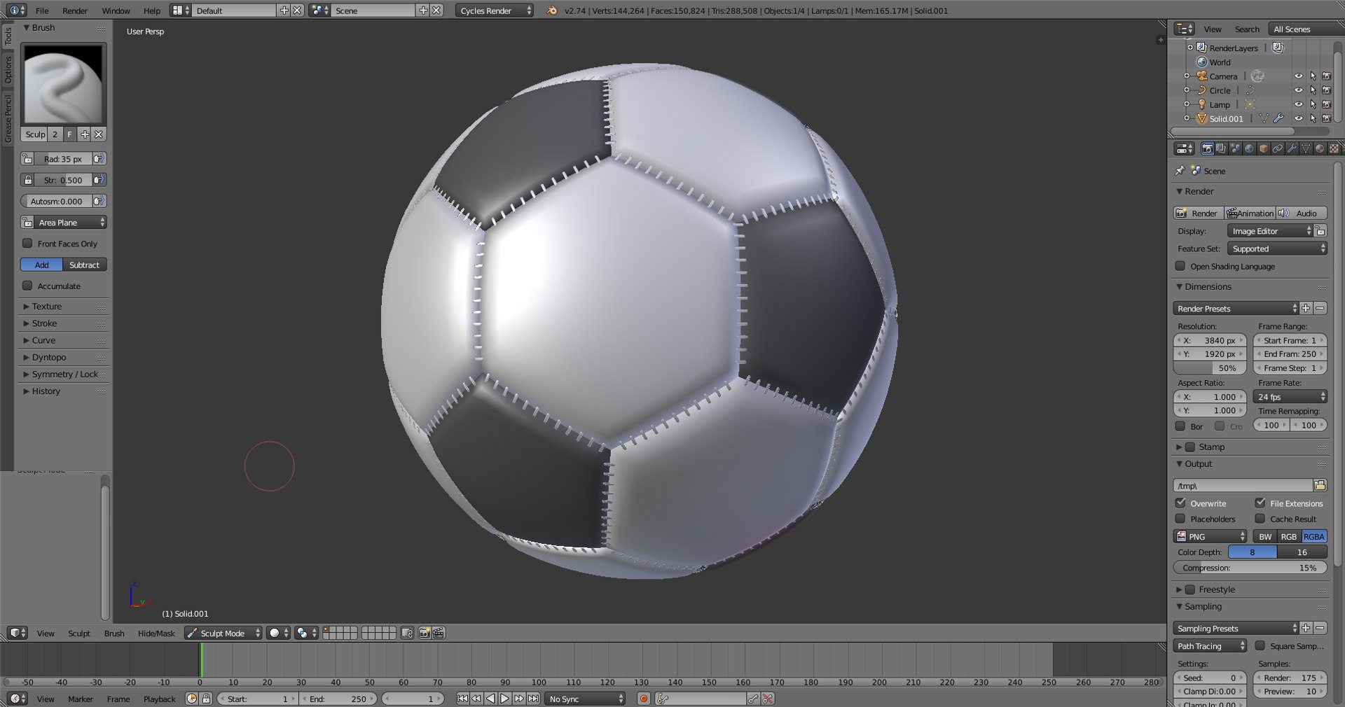 3d Realistic Football