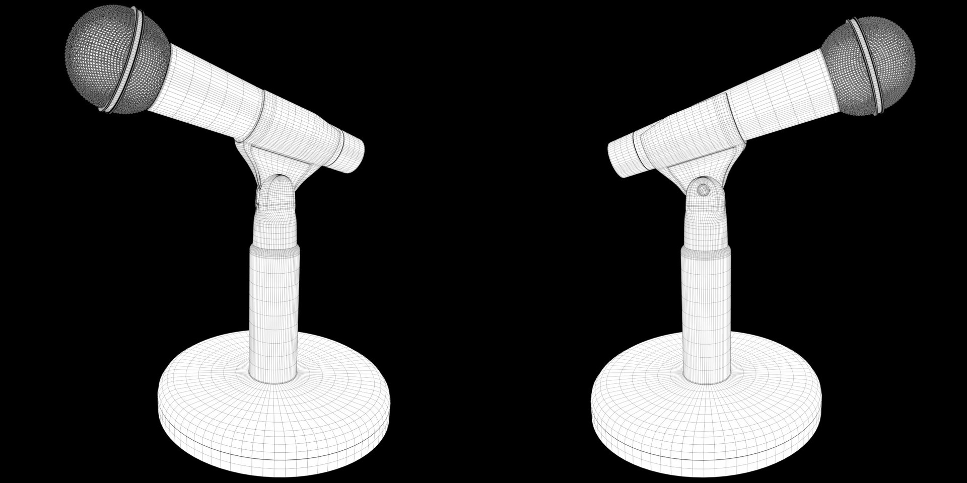 3D Model Microphone On Desktop Round Stand - TurboSquid 1814771