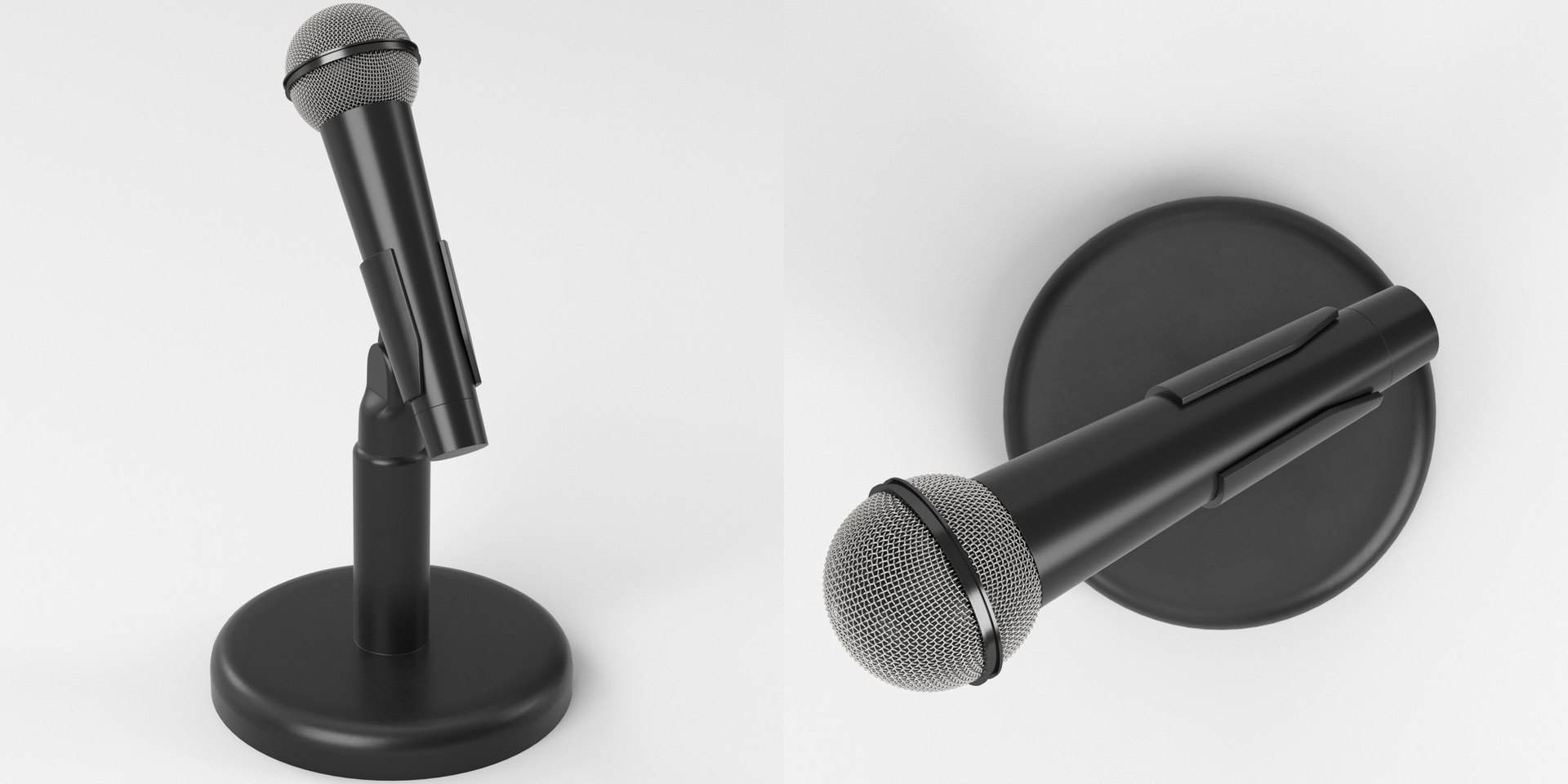 3D Model Microphone On Desktop Round Stand - TurboSquid 1814771