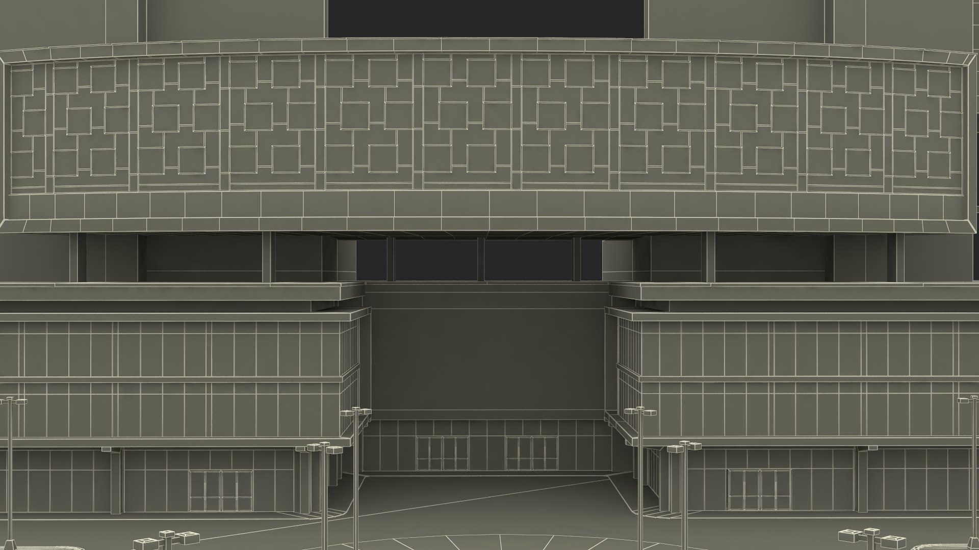 Modern Complex With Landscaping 3D Model - TurboSquid 2385255