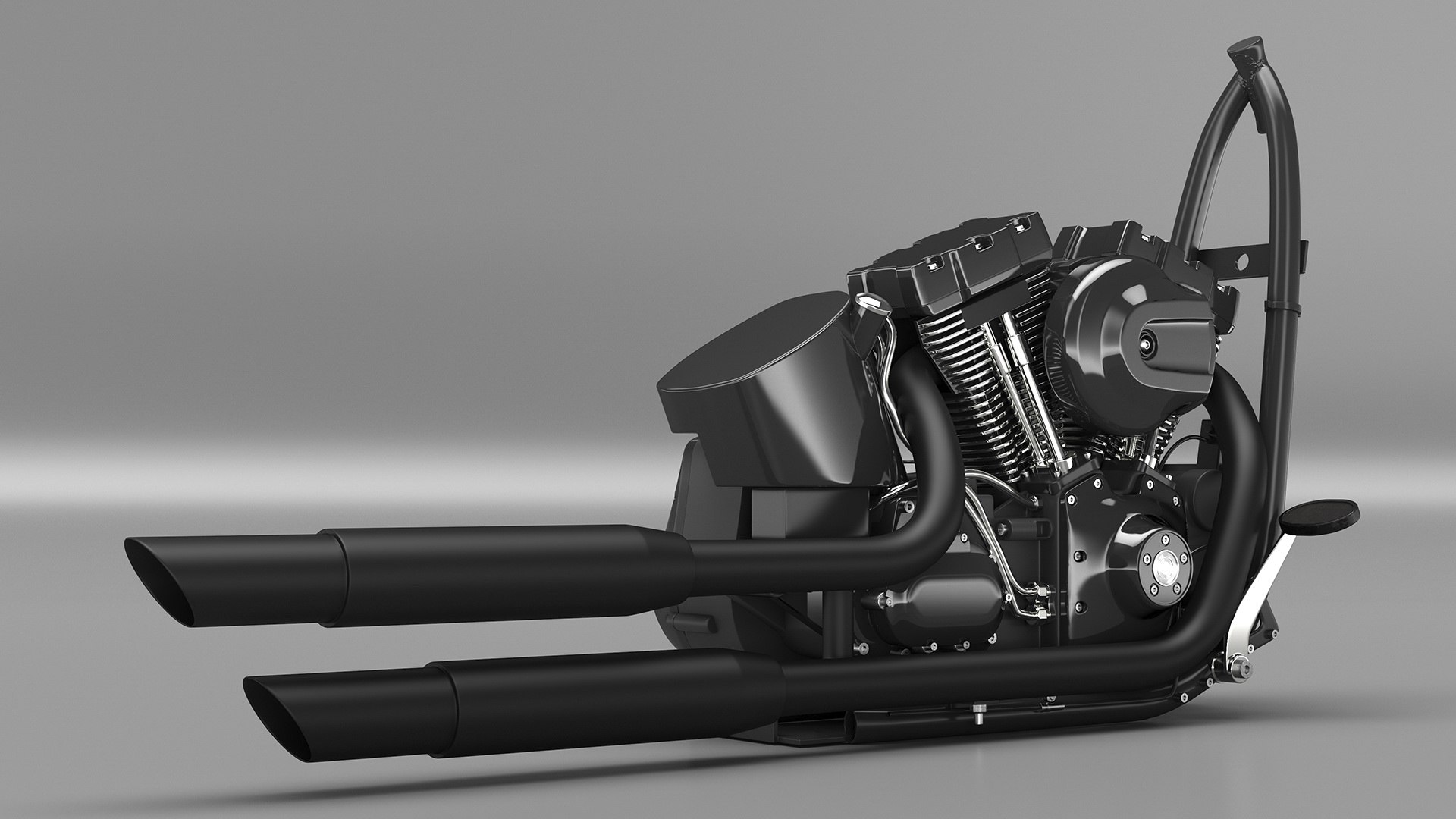 Twin Cylinder Motorcycle Engine 3D Model - TurboSquid 2302302