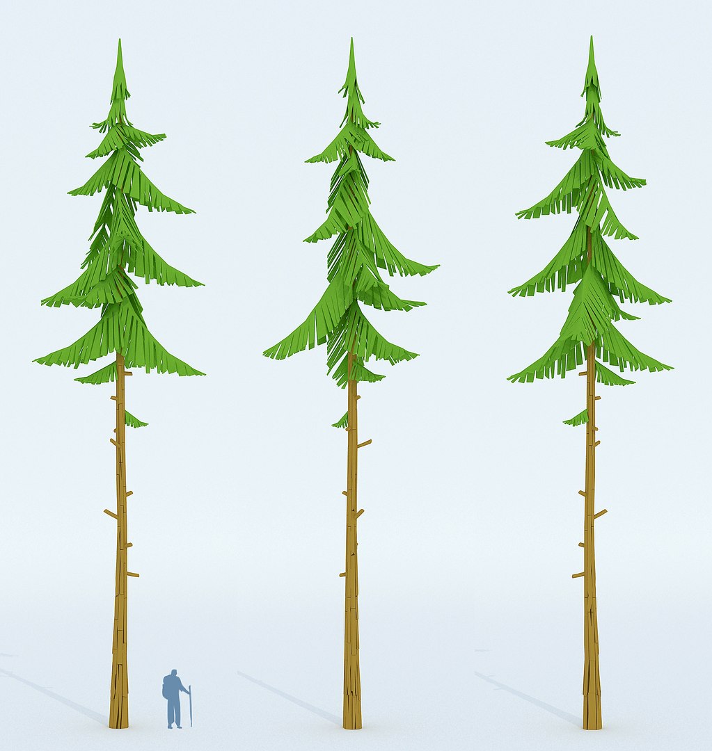 Cartoon Forest Spruce Model - TurboSquid 1324760