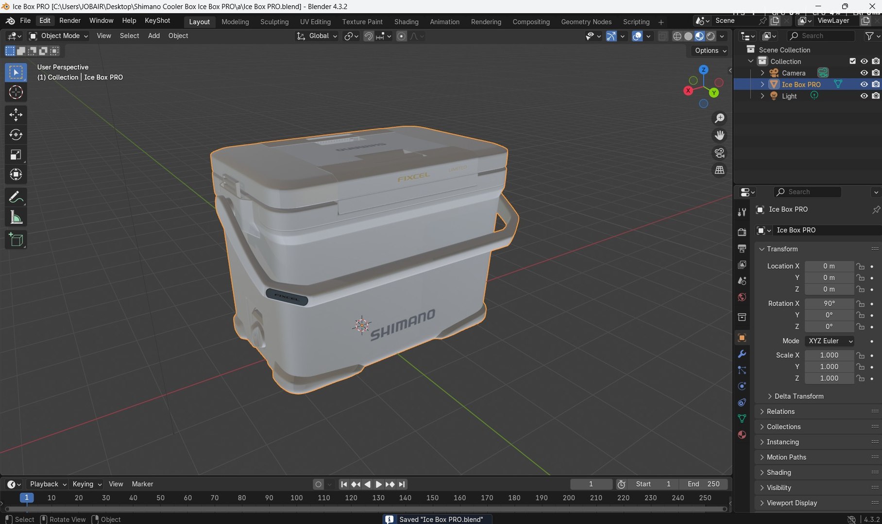 3D Shimano Cooler Box Ice Box PRO 3D - TurboSquid 2352620