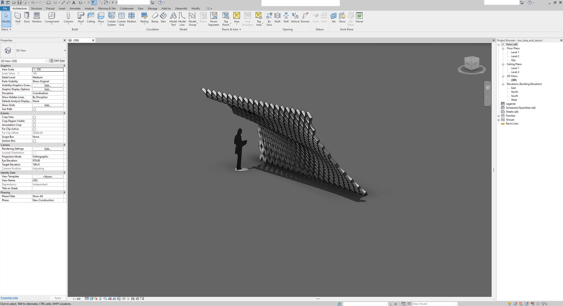 3D Bus Station Structure Revit 3D model - TurboSquid 2084219