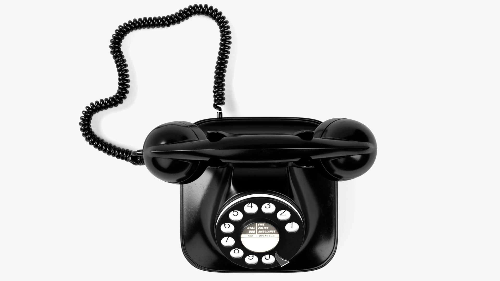 3D Model Rotary Dial Phone - TurboSquid 2191163