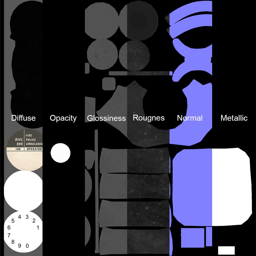 3D Model Rotary Dial Phone - TurboSquid 2191163