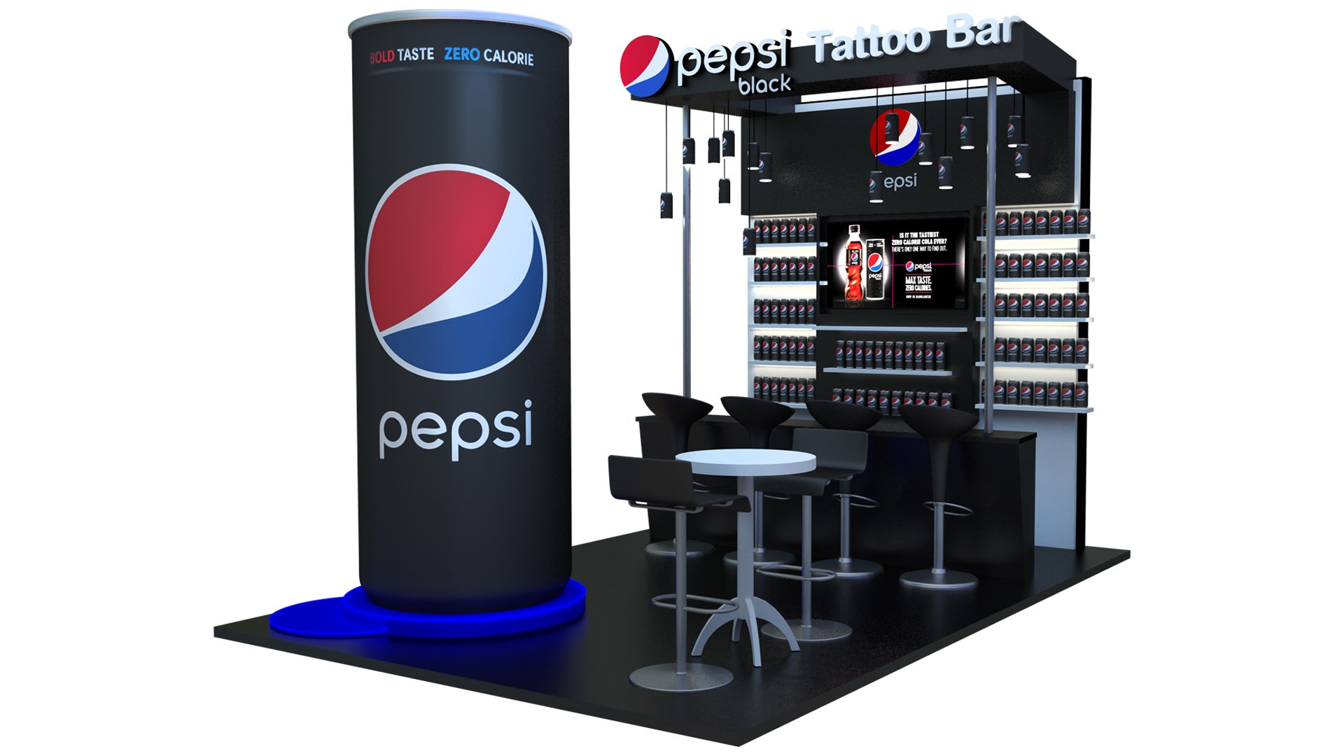 3D Pepsi Setup Design Model - TurboSquid 1495479