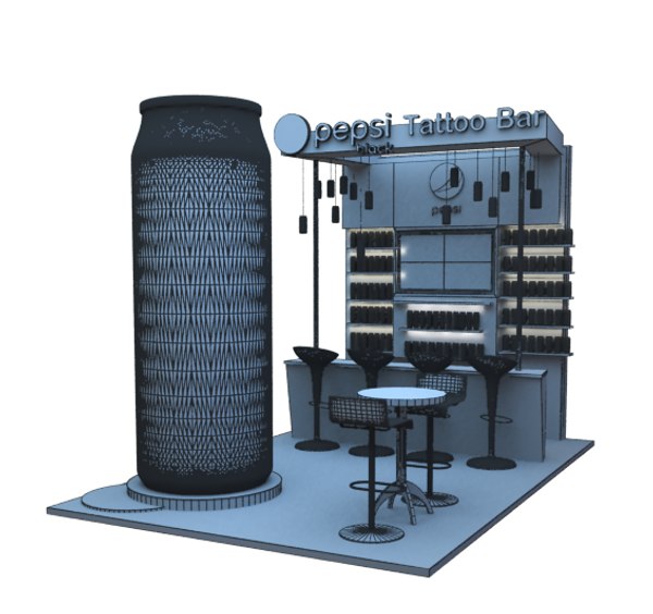3D pepsi setup design model - TurboSquid 1495479