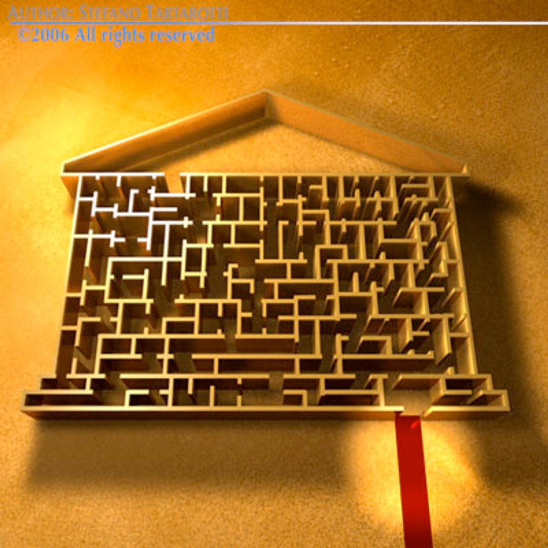 3ds Max Labyrinth House Shape