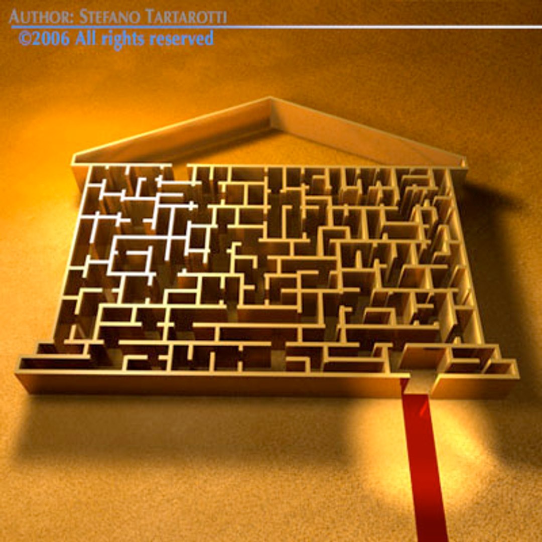 3ds Max Labyrinth House Shape