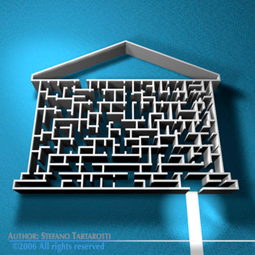 3ds Max Labyrinth House Shape