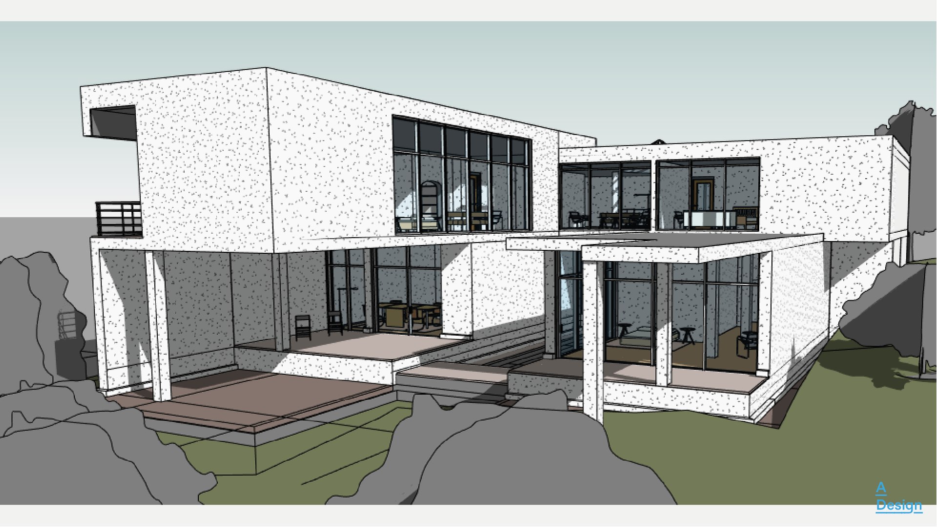 3D Modern House - Revit Model - TurboSquid 2017253