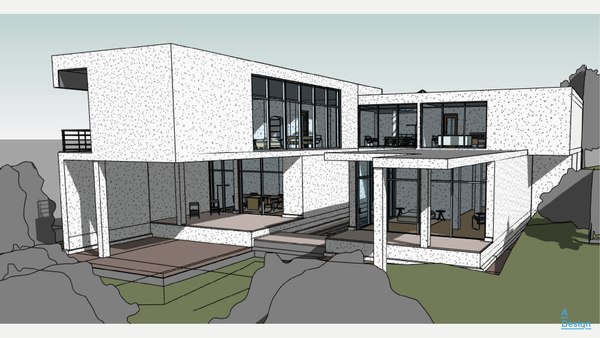 modelo 3d Modern house - Revit model - TurboSquid 2017253