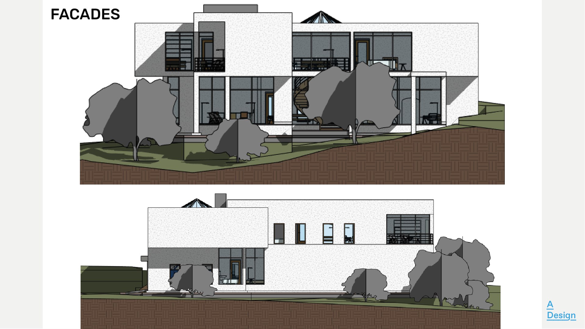 3D Modern House - Revit Model - TurboSquid 2017253