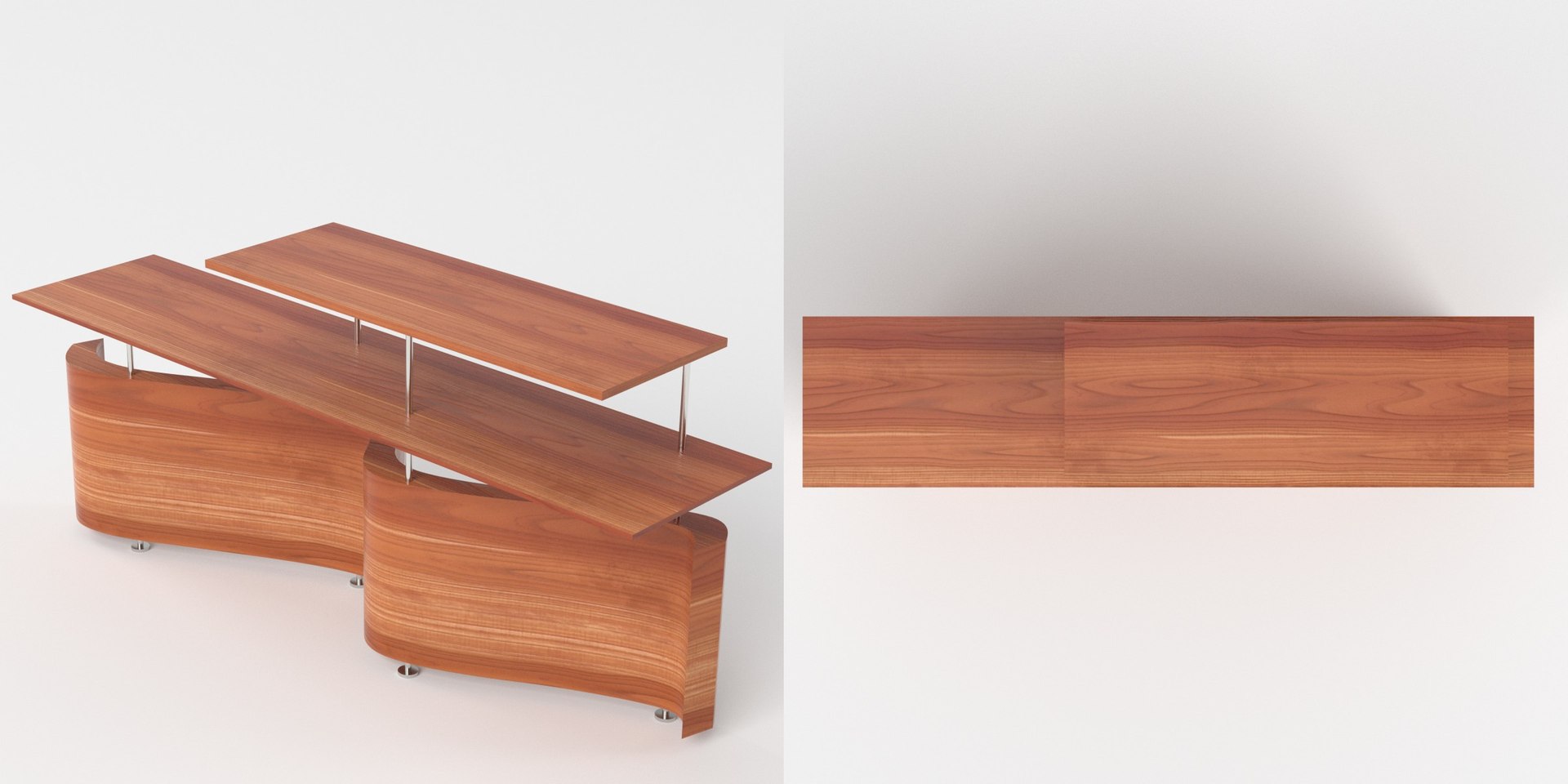 open shelf scene 3d model