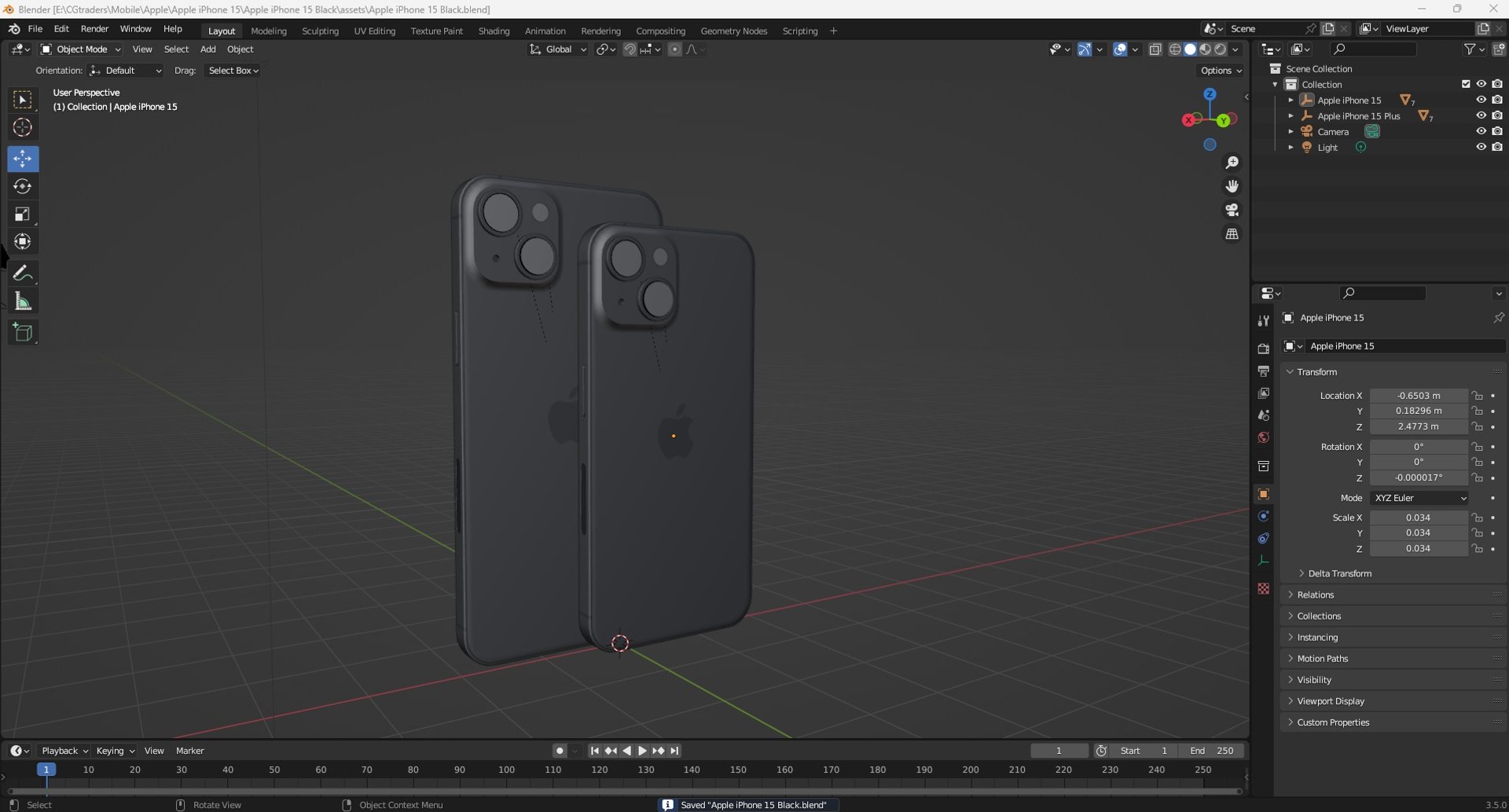 Apple iPhone 15 3D model - TurboSquid 2134603