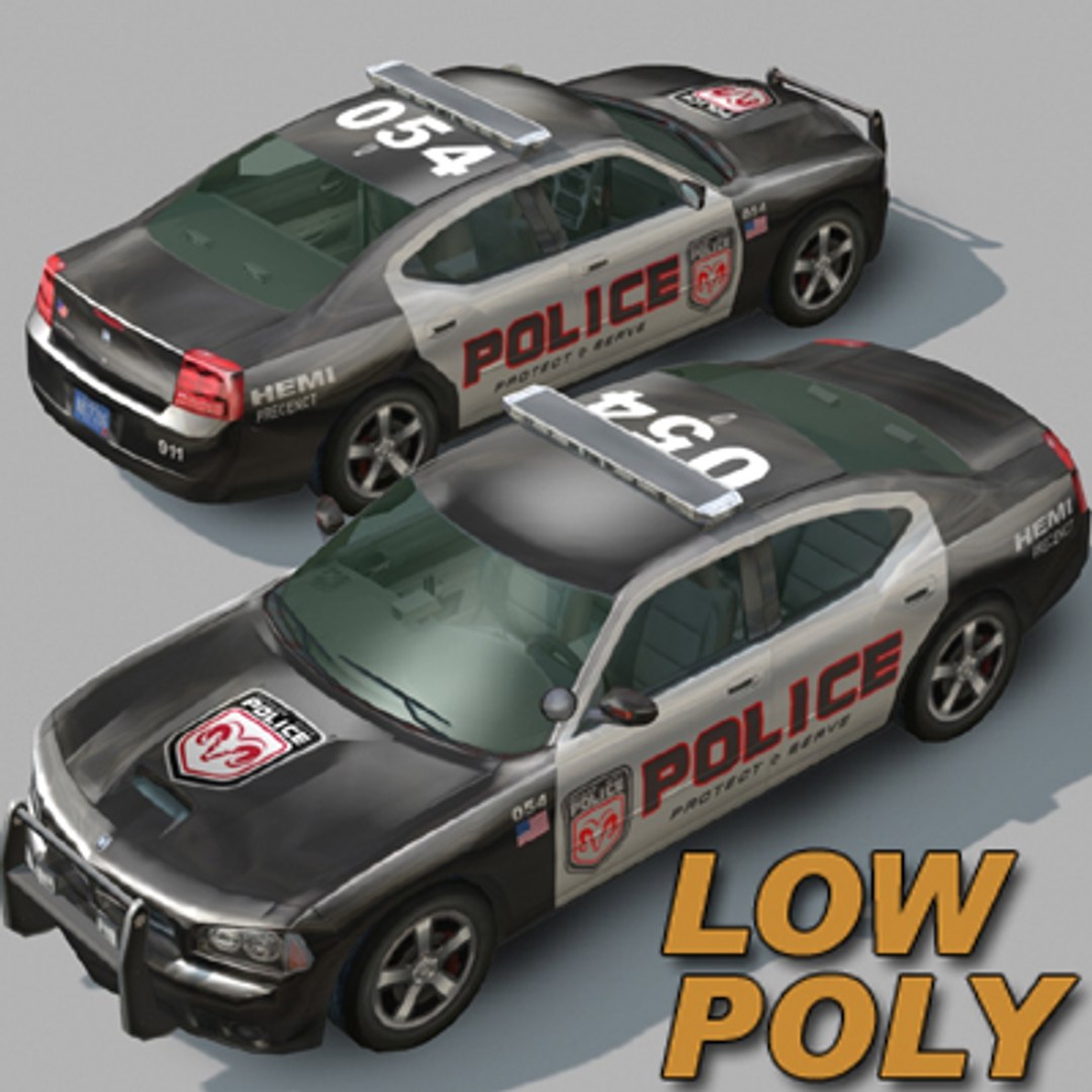 police cars 3d model