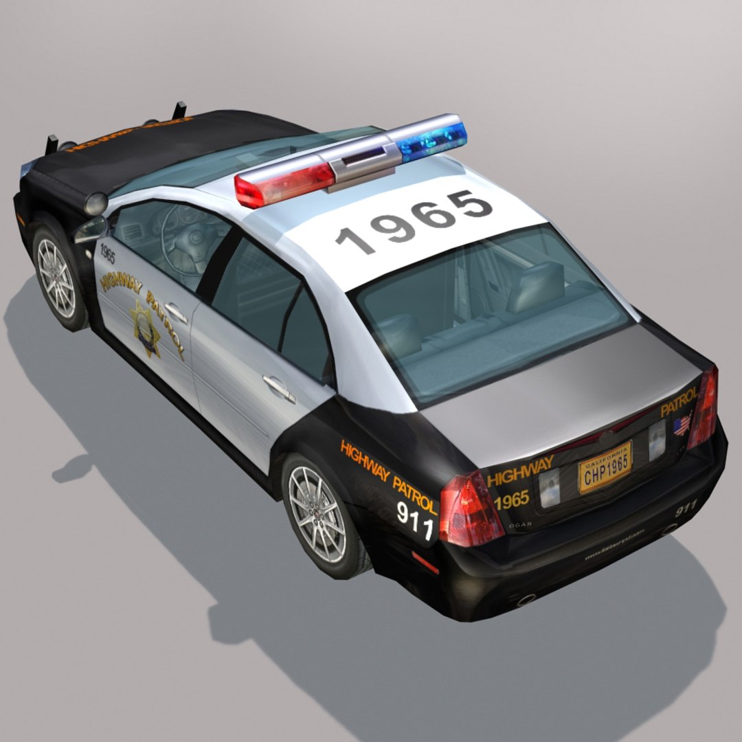 police cars 3d model