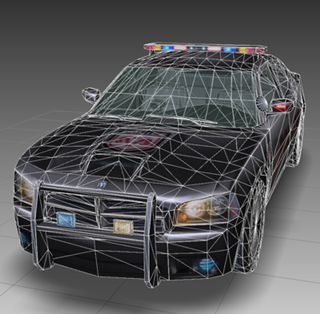 police cars 3d model