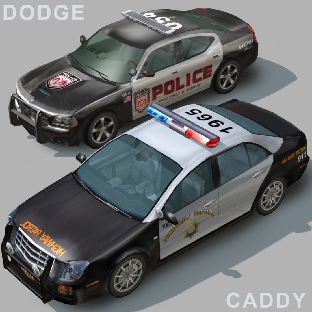 police cars 3d model