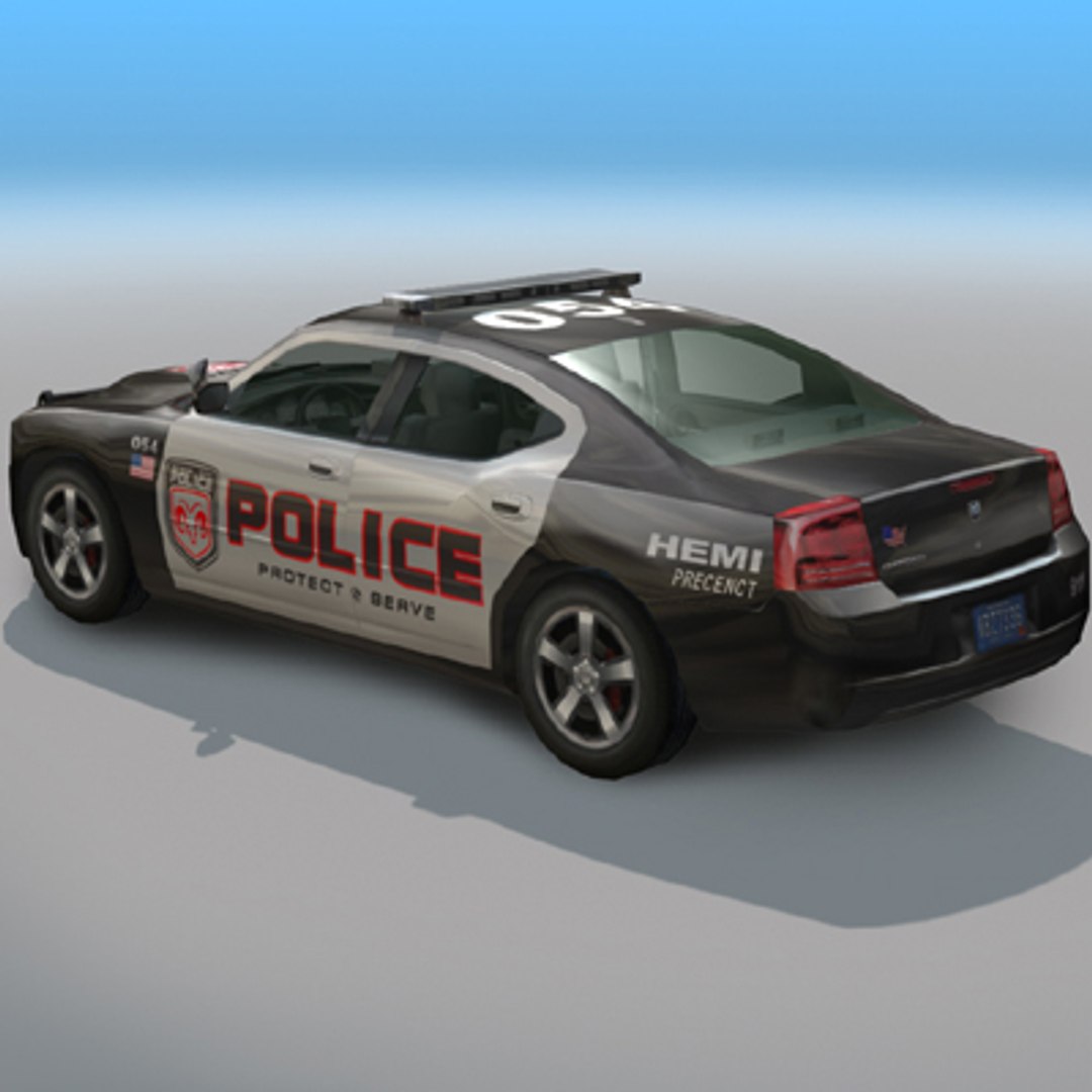 police cars 3d model