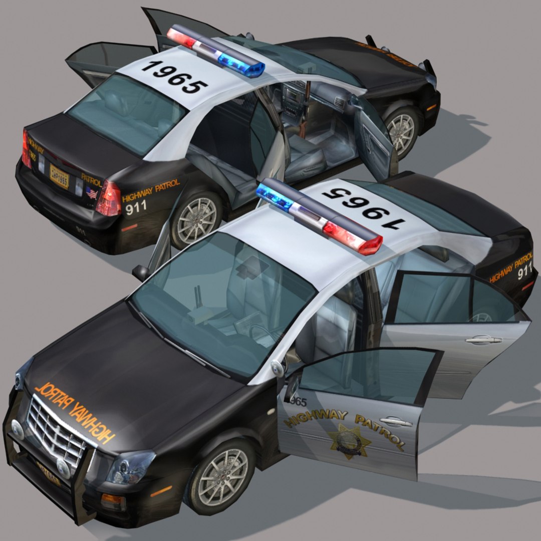 police cars 3d model