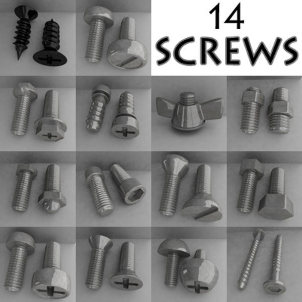 3d model screw parts