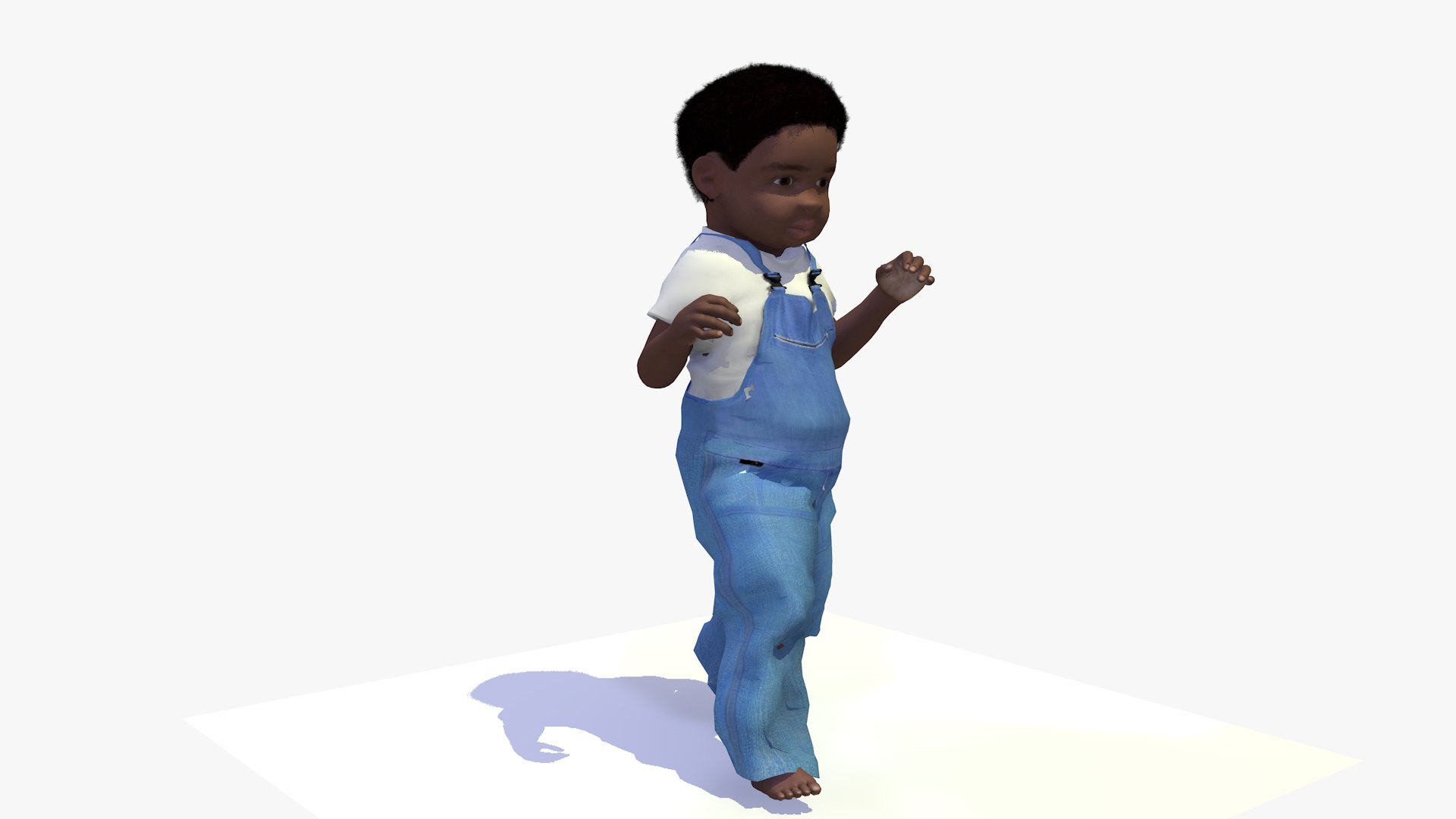 STATIC WALKING AFRO BABY 3D MODEL 3D Model - TurboSquid 1884746