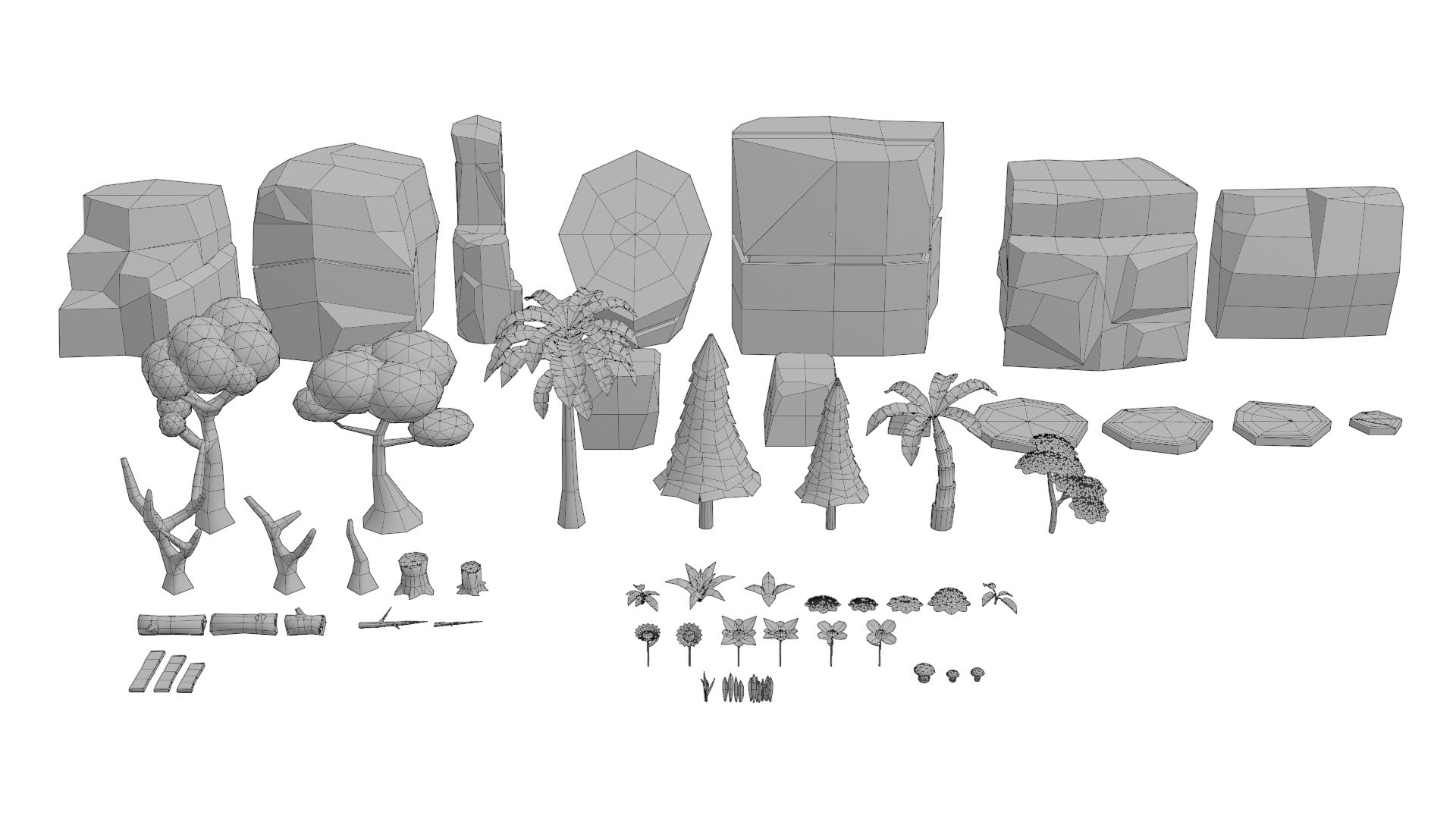 3D Natural Elements 3d Mobile Game Assets Model - TurboSquid 2274301