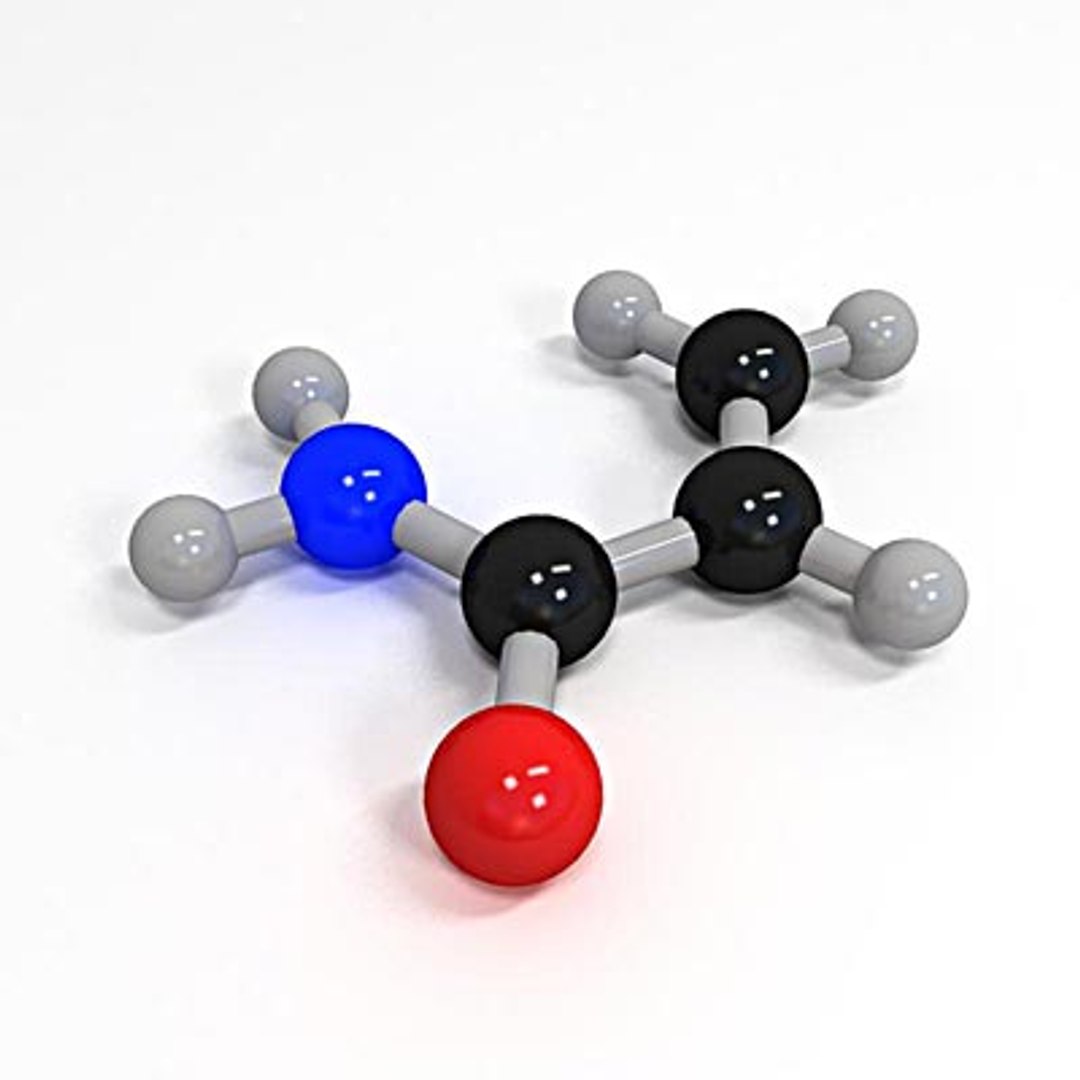 Acrylamide Molecule Structure 3d 3ds