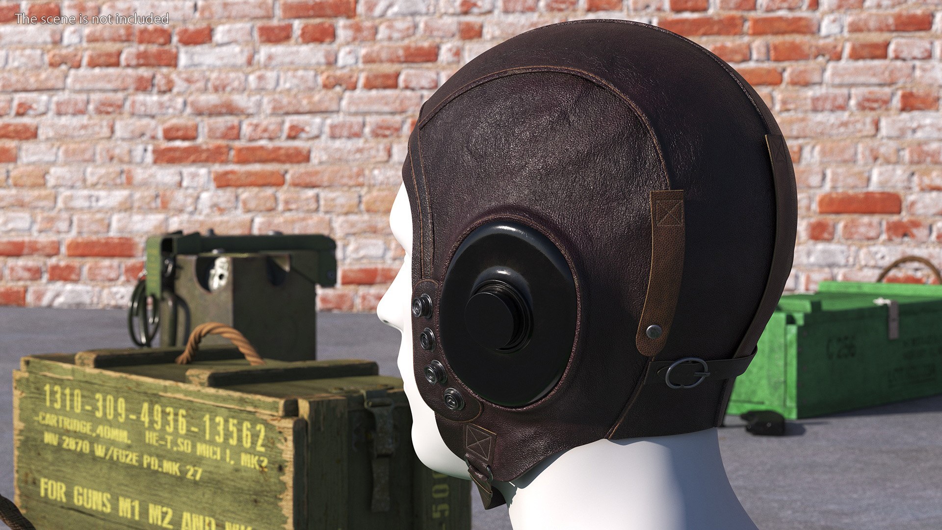 Retro Pilot Cap On Mannequin 3D Model - TurboSquid 2177409