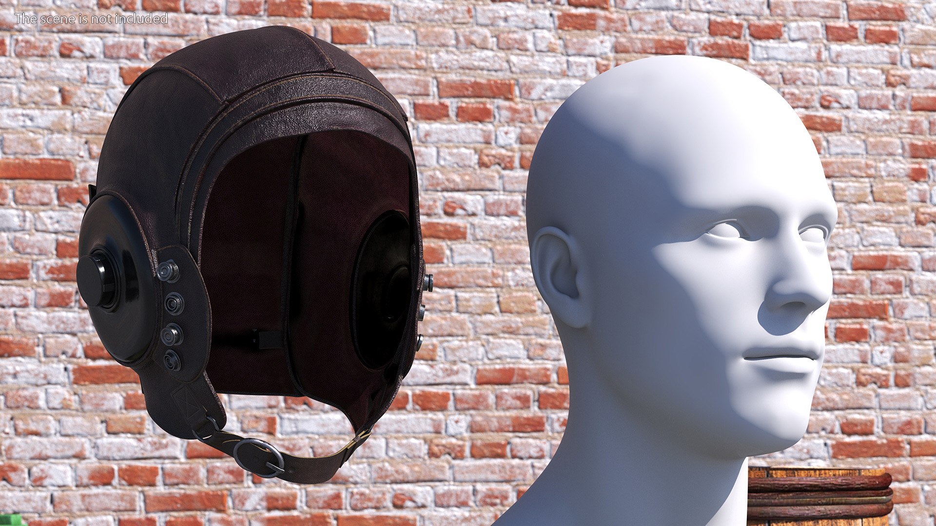 Retro Pilot Cap On Mannequin 3D Model - TurboSquid 2177409