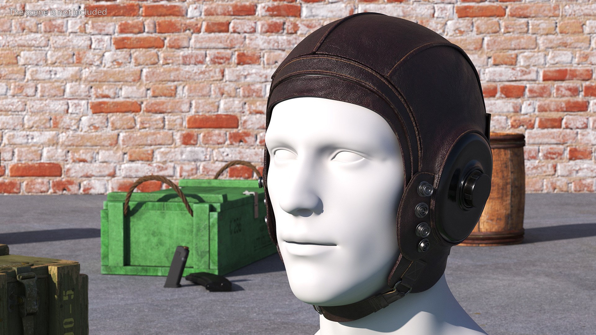 Retro Pilot Cap On Mannequin 3D Model - TurboSquid 2177409
