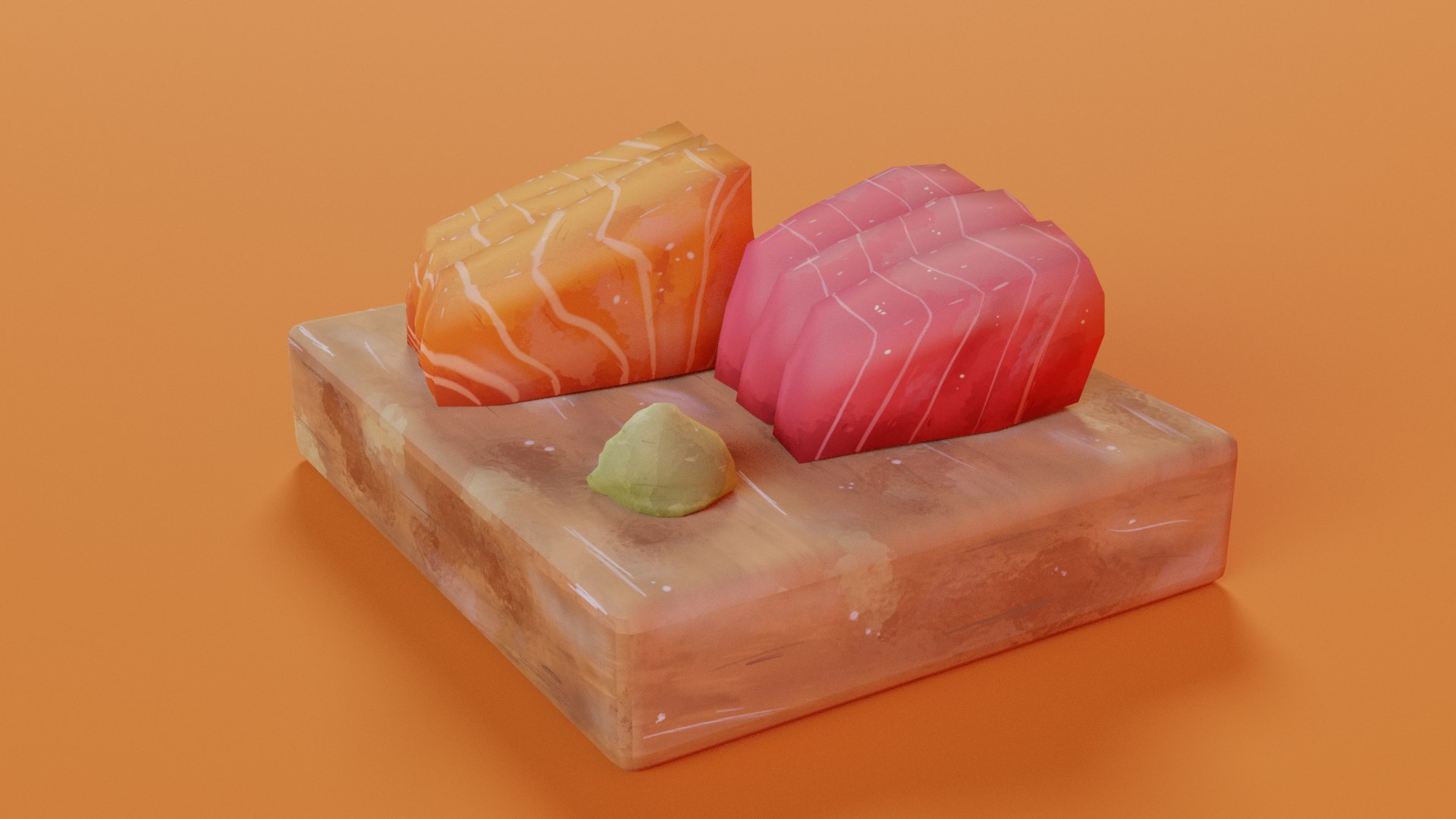 Hand-painted Sashimi 3D Model - TurboSquid 2045985