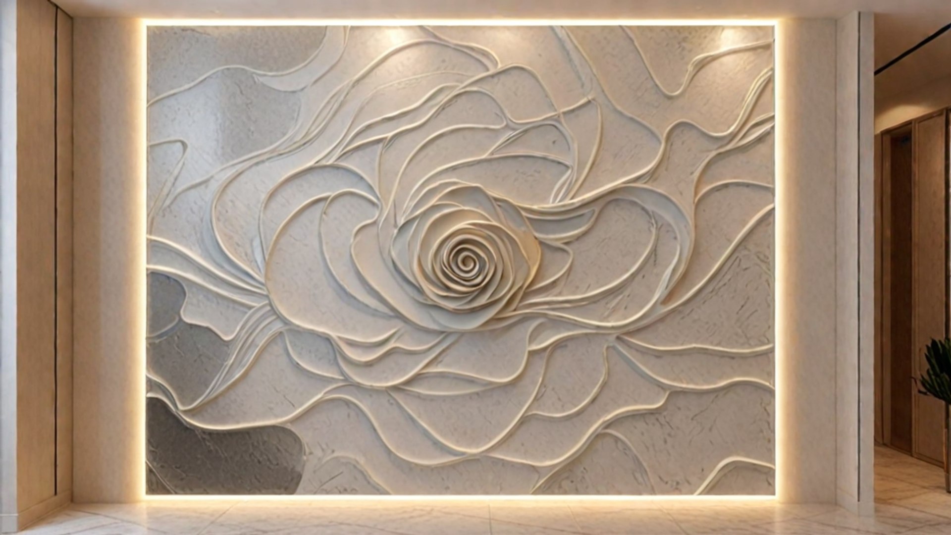 Modern Panel Wall Decor Set Relief Stl Mural CNC 190 3D Model ...