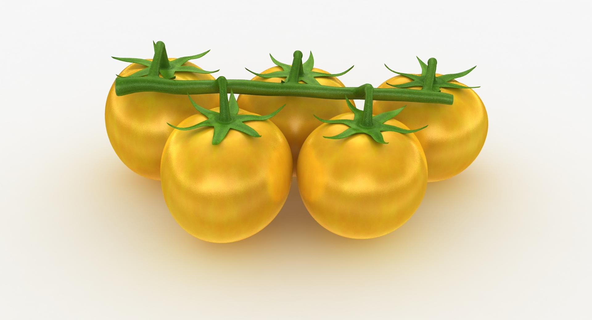 3d model realistic cherry tomatoes yellow