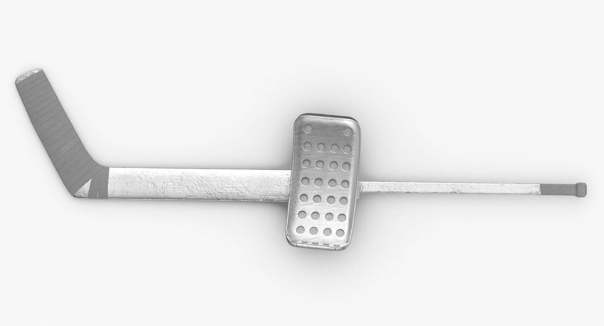 3D Ice Hockey Goalie Blocker 02 Glove Holding Stick Silver And Gold ...