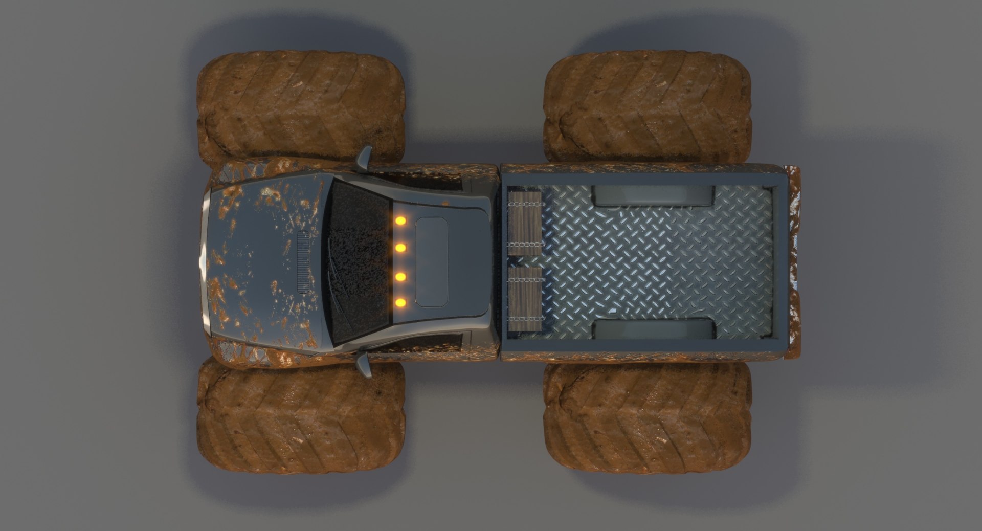 3d Low-poly Dirty Dodge Ram