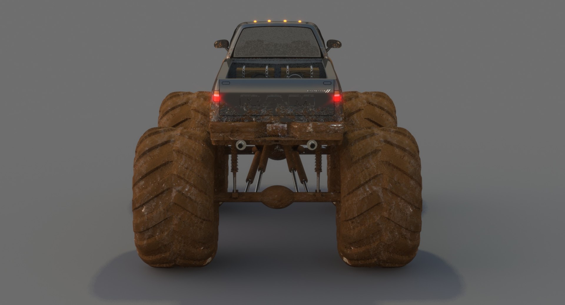 3d Low-poly Dirty Dodge Ram