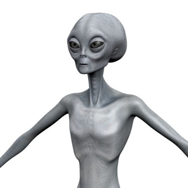 grey alien 3d model