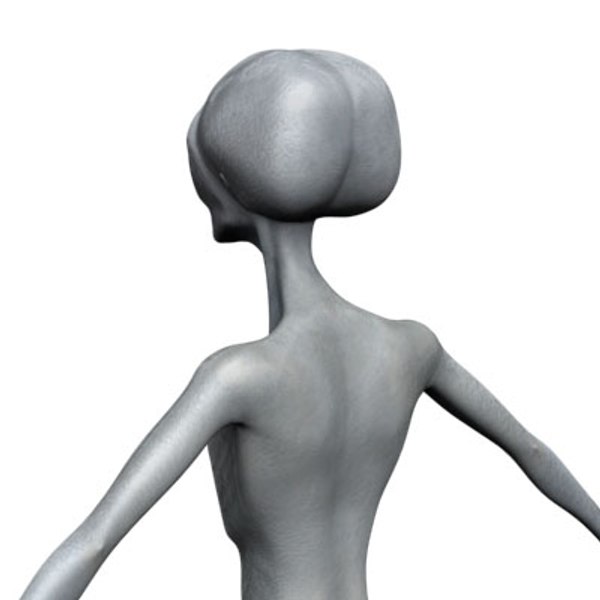grey alien 3d model