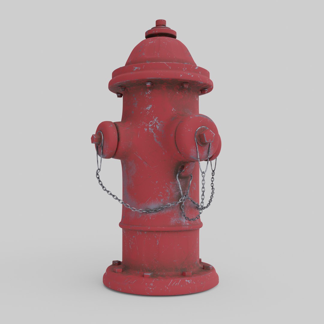Red Fire Hydrant Dirty And Scratched 3D Model - TurboSquid 1949719