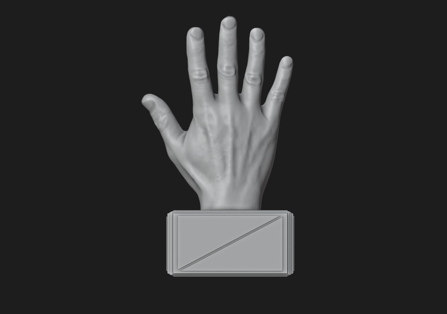 Open Hand Sign Motivational Reminder Model - TurboSquid 2262436