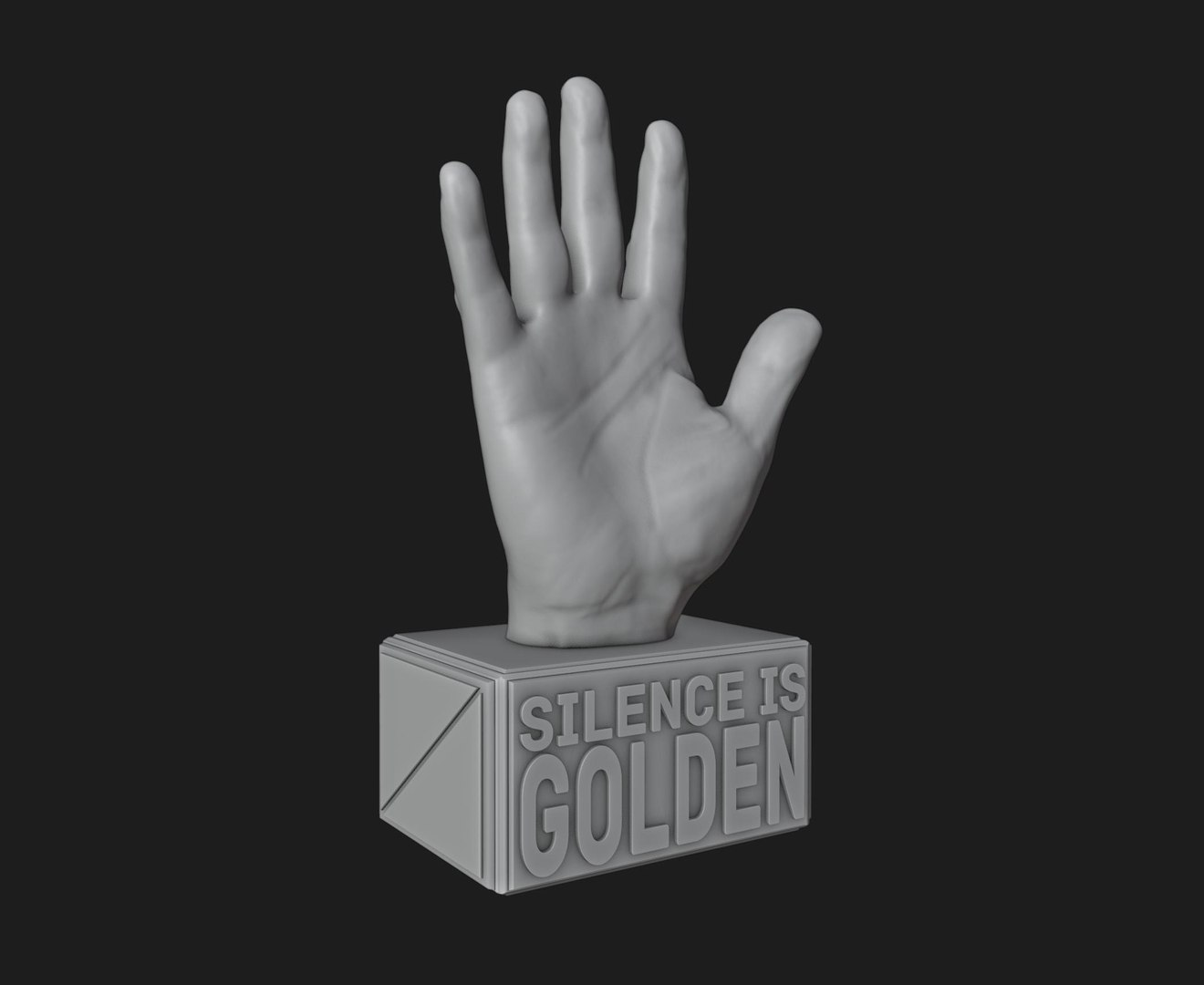 Open Hand Sign Motivational Reminder Model - TurboSquid 2262436