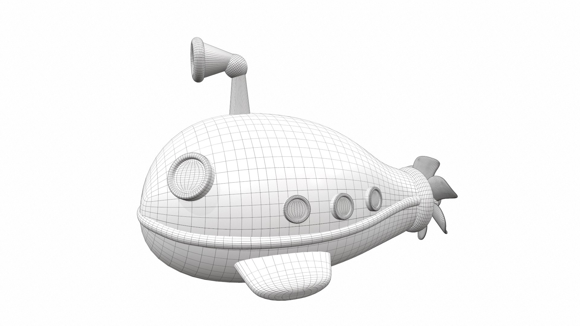3D Plastic baby toy submarine 1 - TurboSquid 2109212