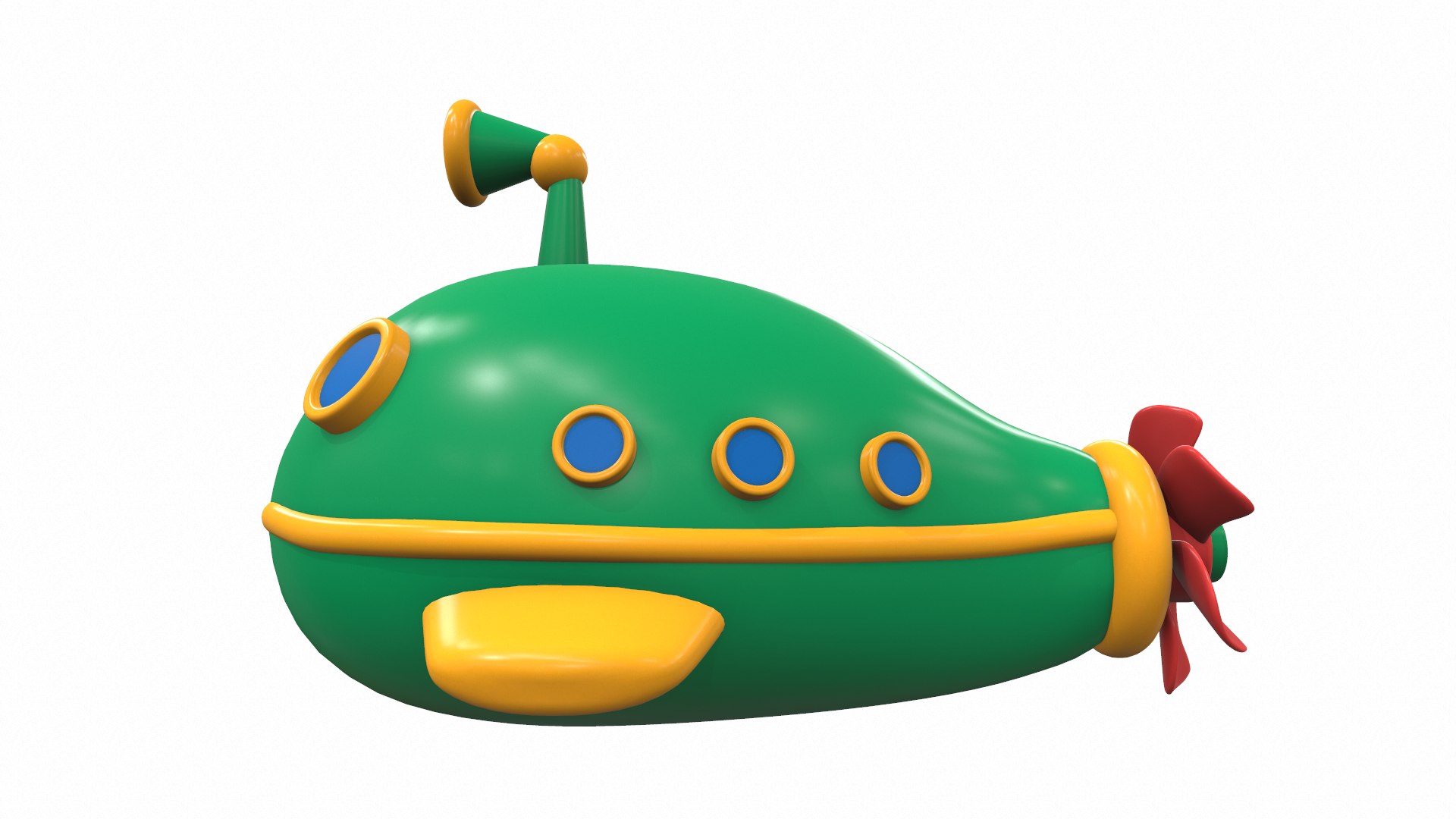 3D Plastic baby toy submarine 1 - TurboSquid 2109212