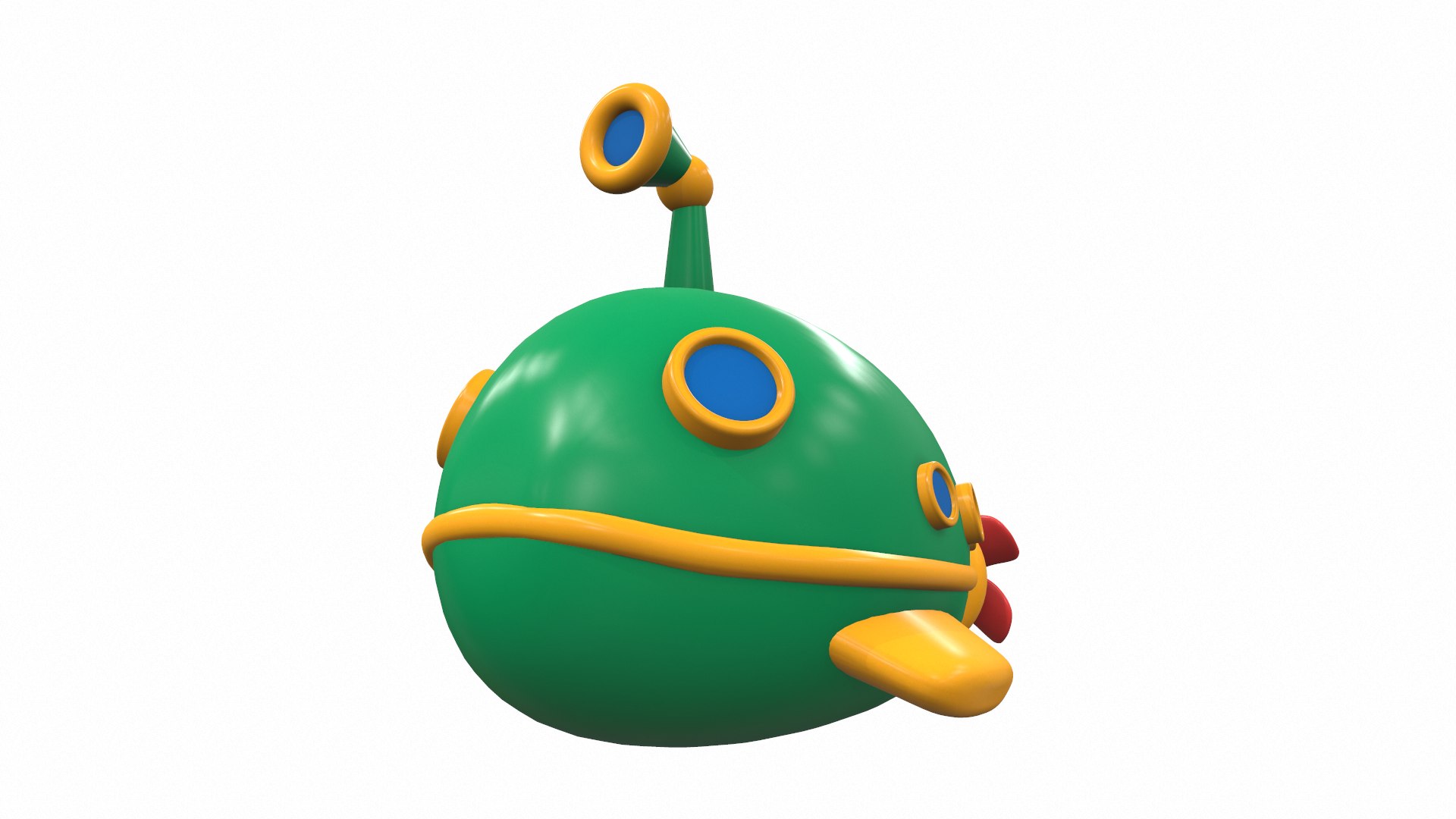 3D Plastic baby toy submarine 1 - TurboSquid 2109212