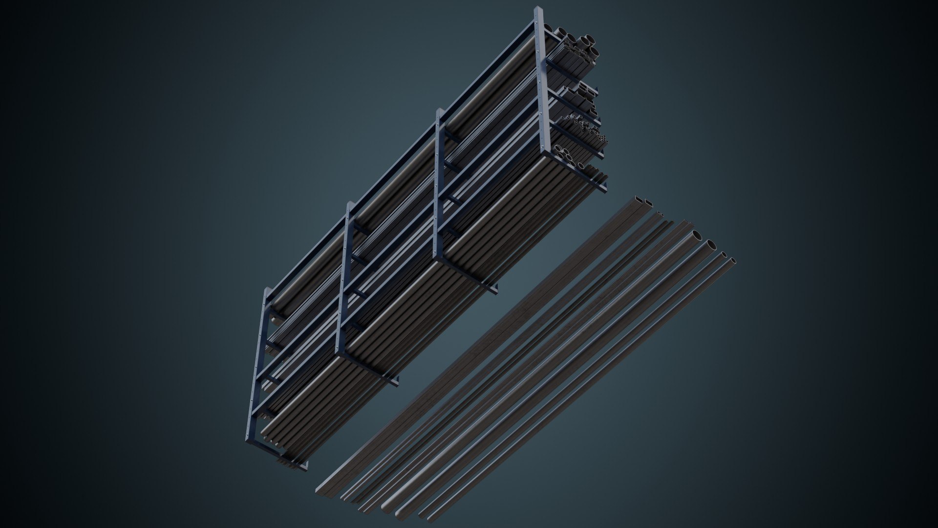 Pipe Rack 1A 3D Model - TurboSquid 2250793